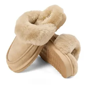 DEARFOAMS Fireside Melville Shearling Scuff Slipper - Sand