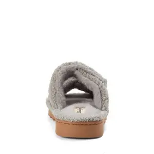 DEARFOAMS Regina Teddy Double Band Slide Slipper - Sleet