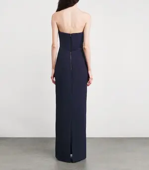 Safiyaa Crepe Strapless Gown