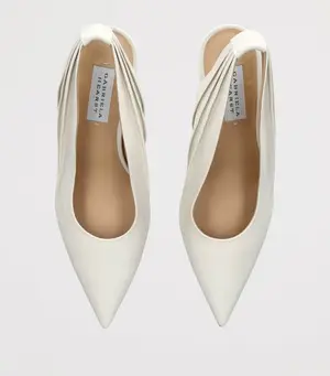 Gabriela Hearst Leather Amari Slingback Pumps - Ivory
