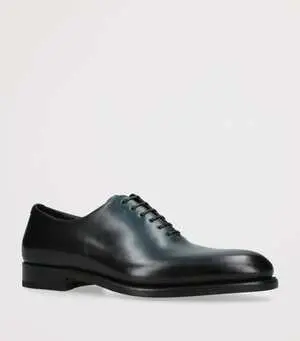 FERRAGAMO Leather Oxford Shoes - Blue