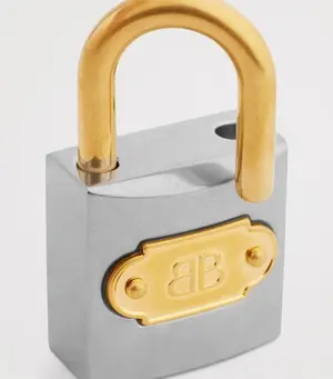 Balenciaga Bb Padlock Charm - Black