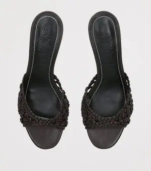 Staud Leather Woven Brigitte Mules 60