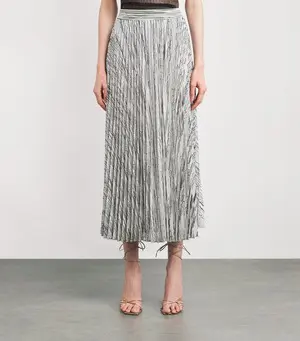 Missoni Knitted Pleated Midi Skirt