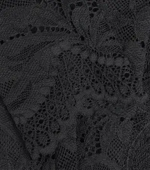 Rabanne Floral Lace Top - Black