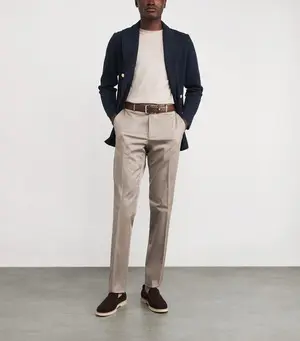 LARDINI Knitted Double-breasted Blazer