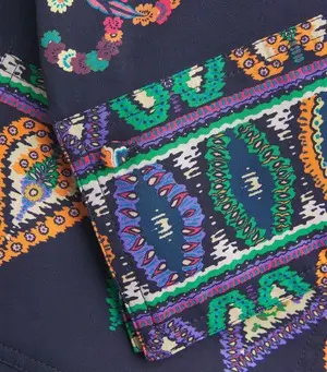 Etro Cotton Paisley Maxi Dress - Blue