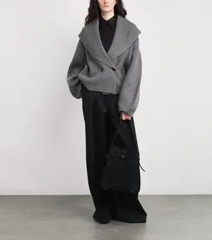 TOTEME Wool-blend Shawl Cardigan - Grey