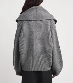 TOTEME Wool-blend Shawl Cardigan - Grey