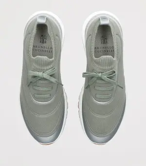 Brunello Cucinelli Knitted Sneakers - Green