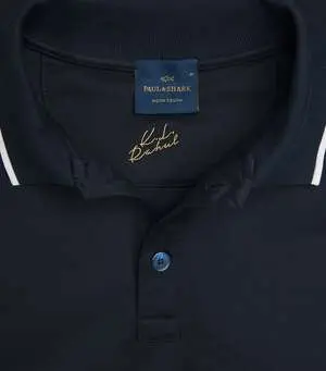 Paul & Shark X Kl Rahul Aqua Touch Cotton Interlock Polo Shirt - Navy