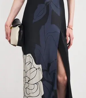 Victoria Beckham Floral Split-hem Midi Dress