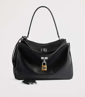 Balenciaga Bb Padlock Charm - Black