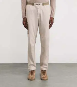 Sease Linen-cotton Straight Sweatpants