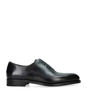 FERRAGAMO Leather Oxford Shoes - Blue