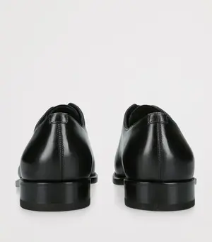 FERRAGAMO Leather Oxford Shoes - Blue