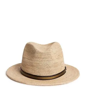 Borsalino Raffia Crocheted Argentina Hat - Beige