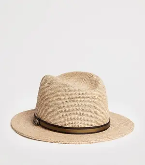 Borsalino Raffia Crocheted Argentina Hat