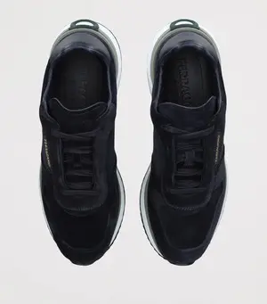 FERRAGAMO Suede Low-top Sneakers - Blue