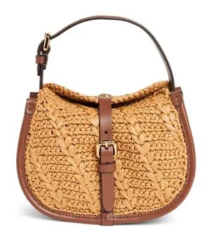 Etro Raffia Pony Crossbody Bag