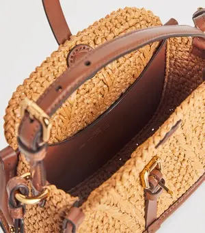 Etro Raffia Pony Crossbody Bag