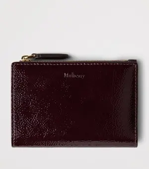 Mulberry Patent Leather Continental Bifold Wallet - Purple