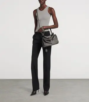 Balenciaga Small Suede Rodeo Top-handle Bag - Black