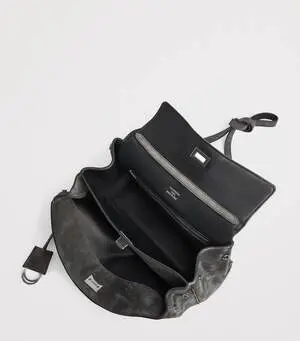 Balenciaga Small Suede Rodeo Top-handle Bag - Black