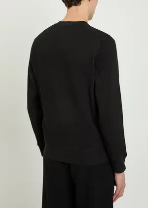 Stone Island Waffle Cotton Jumper - Black