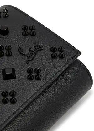 CHRISTIAN LOUBOUTIN Paloma Stud-embellished Leather Clutch - Black