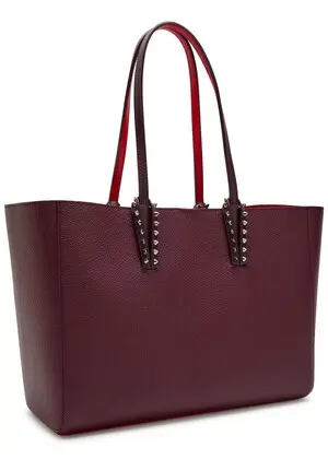 CHRISTIAN LOUBOUTIN Cabata Small Grained Leather Tote Bag - Brown