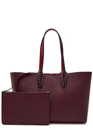 CHRISTIAN LOUBOUTIN Cabata Small Grained Leather Tote Bag - Brown