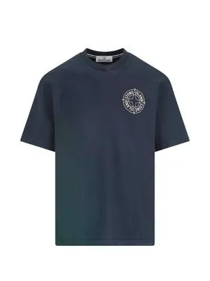 Stone Island Outline Compass Logo T-shirt - Blue