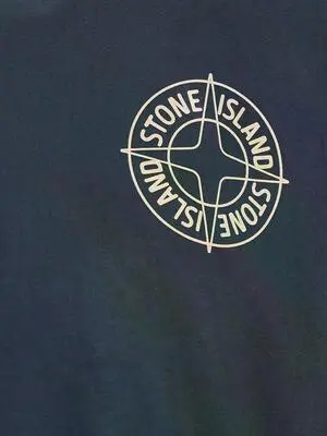 Stone Island Outline Compass Logo T-shirt - Blue