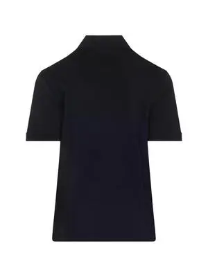 JIL SANDER Zip Polo Shirt - Black