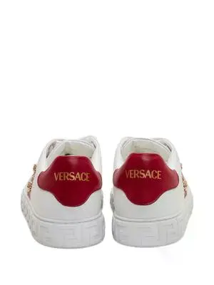 Versace Greca Studded-embellishment Sneakers - White