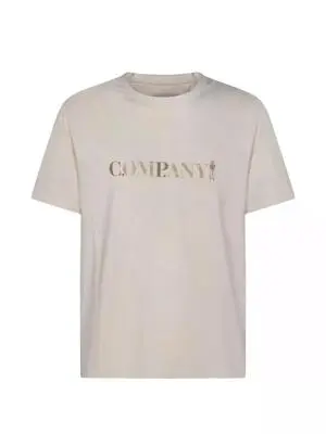 C.P. COMPANY 30/1 Jersey Short Sleeve Chest Logo T-shirt - Neutrals