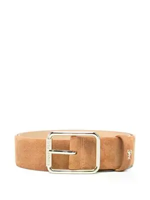 Patrizia Pepe Suede Buckle Belt - Brown