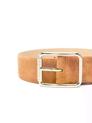 Patrizia Pepe Suede Buckle Belt - Brown