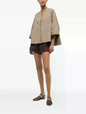 Staud Enzo Pleated Top - Neutrals