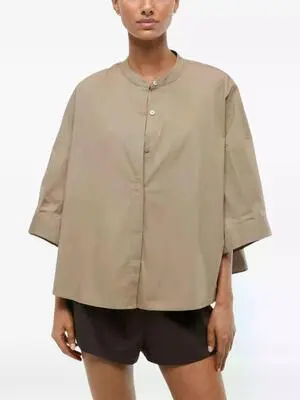 Staud Enzo Pleated Top - Neutrals