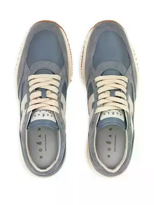 Hogan Lace-up Panelled Sneakers - Grey