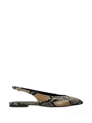 AeydĒ Snake-pattern Pointed Toe Pumps