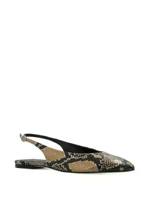 AeydĒ Snake-pattern Pointed Toe Pumps
