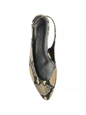 AeydĒ Snake-pattern Pointed Toe Pumps