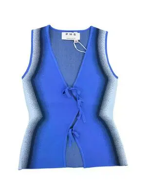 Ph5 Bow-detail Vest - Blue