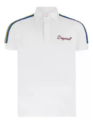 Dsquared2 Rainbow-detail Polo Shirt - White