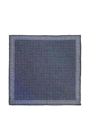 Eleventy Polka Dot Pocket Square - Blue