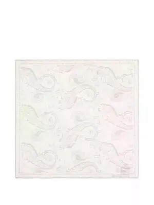 Eleventy Paisley Pocket Square - Neutrals