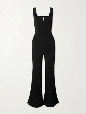 Galvan Atalanta Ribbed-knit Jumpsuit